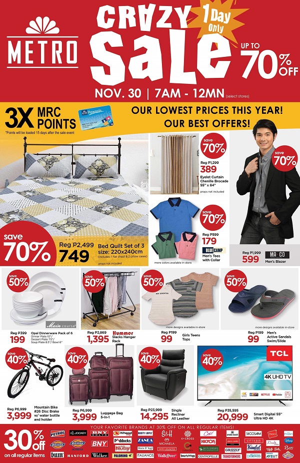Shop and get up to 70% Discount at the Metro Crazy Sale | Freedom Wall